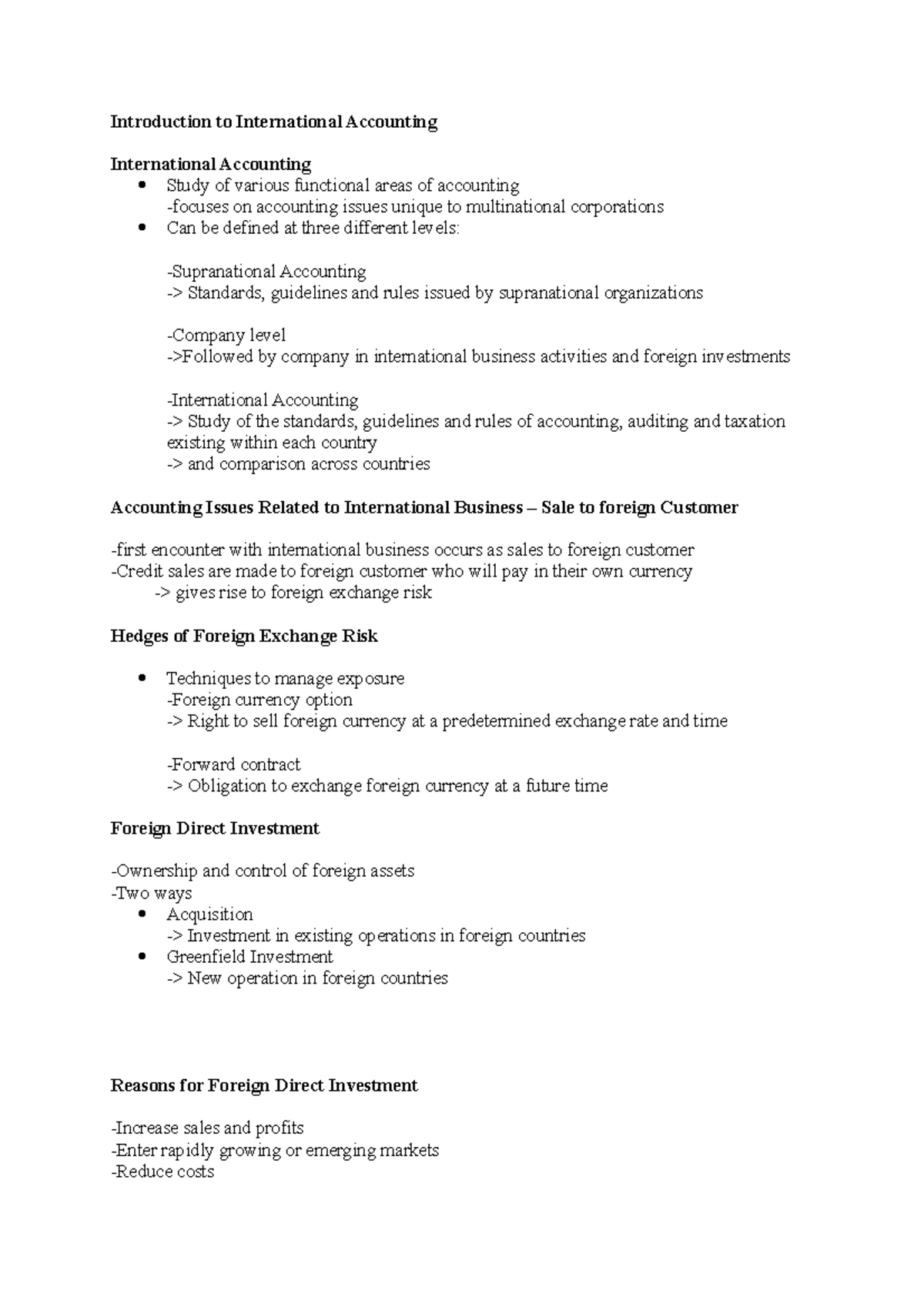 Introduction to International Accounting - Introduction to ...