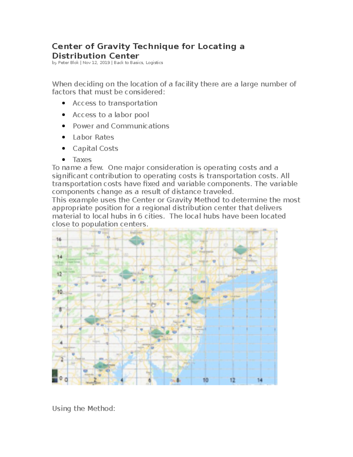 Exercise for Chapter 3 - assignment - Center of Gravity Technique for ...