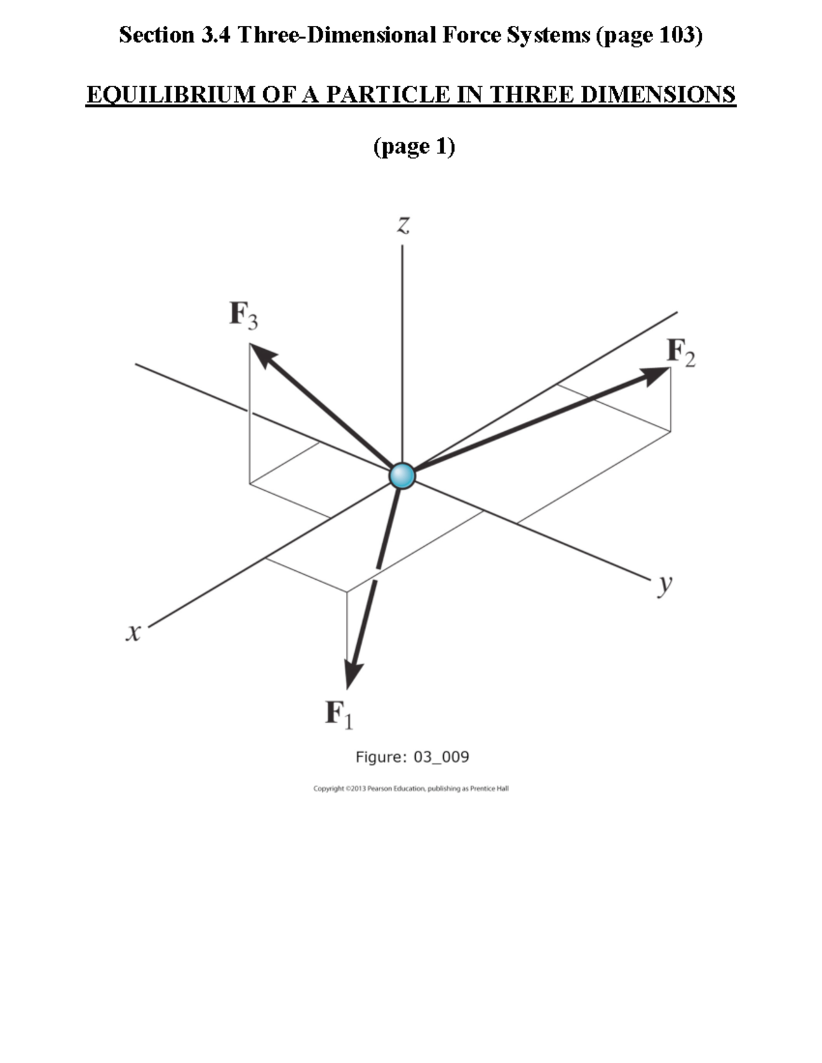 Week 3 notes - Section 3 Three-Dimensional Force Systems (page 103 ...