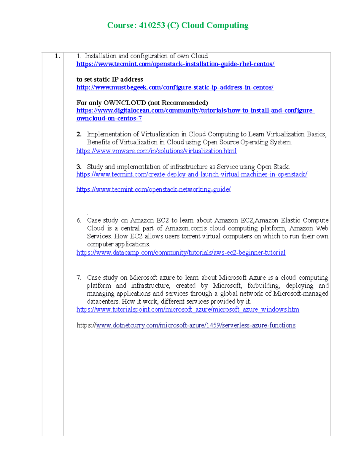 Cloud Computing practicals installtion steps - Course: 410253 (C) Cloud ...