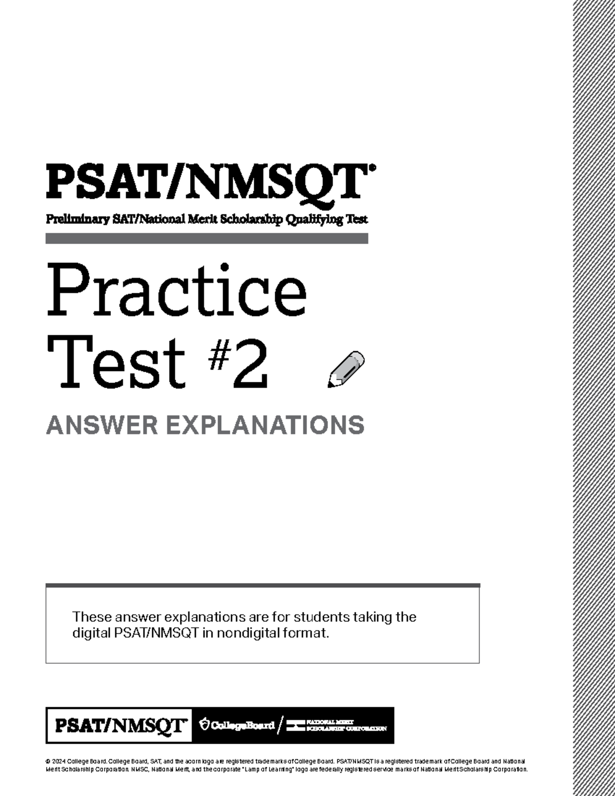 Psat nmsqt practice test 2 answer explanations - Practice Test 2 ANSWER ...