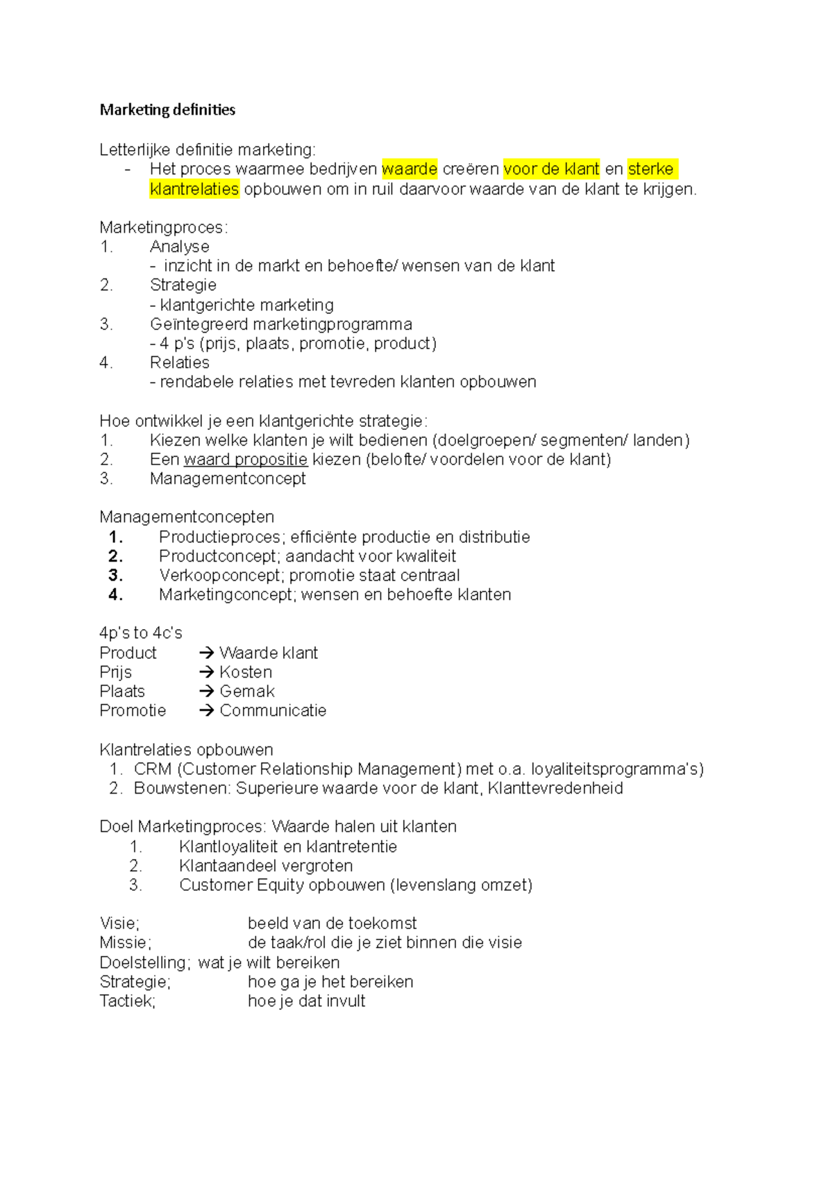 Definities MKA - Markeing deiniies Letterlijke definitie marketing ...