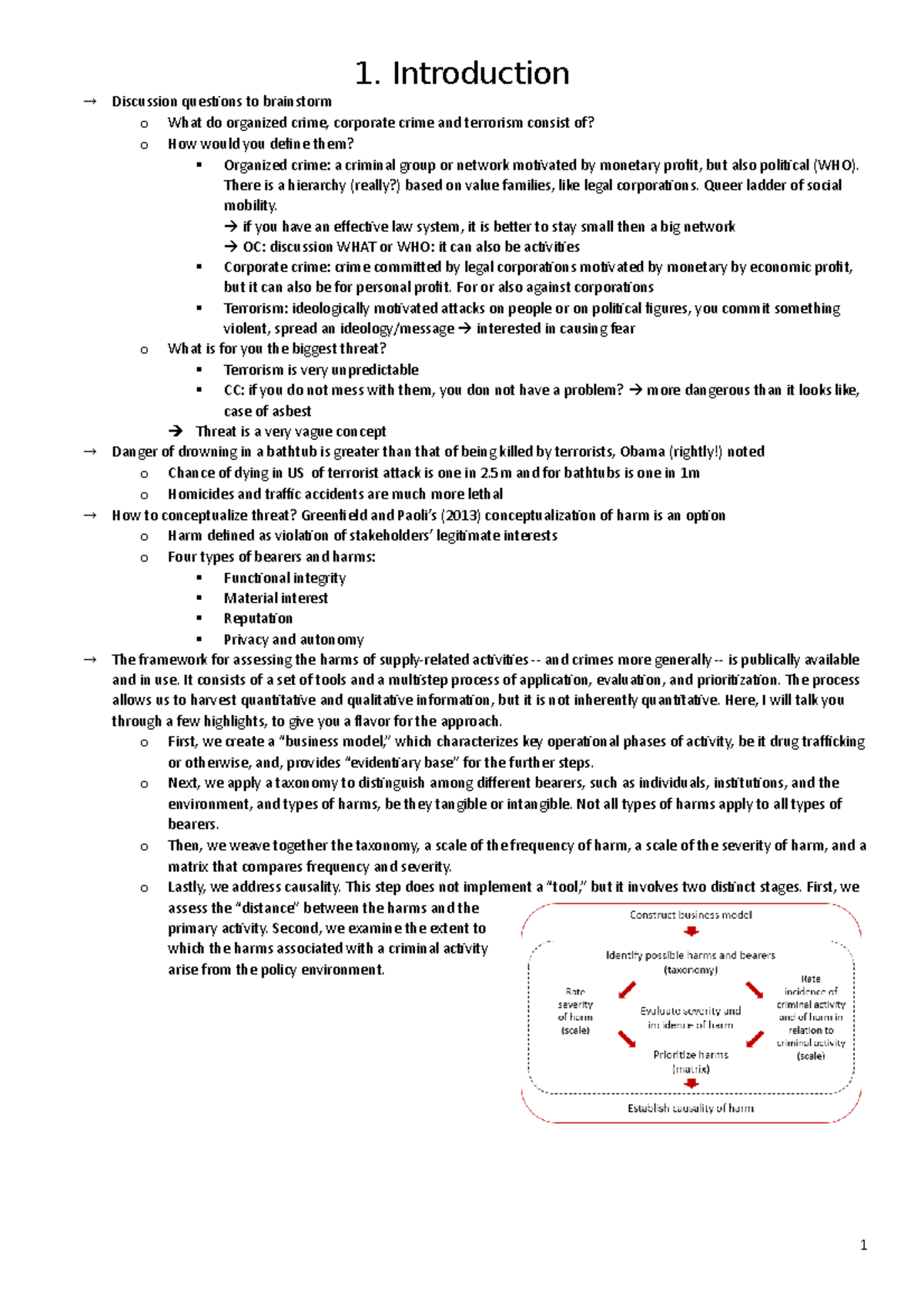 Terrorism, organised & corporate crime - 1. Introduction Discussion ...