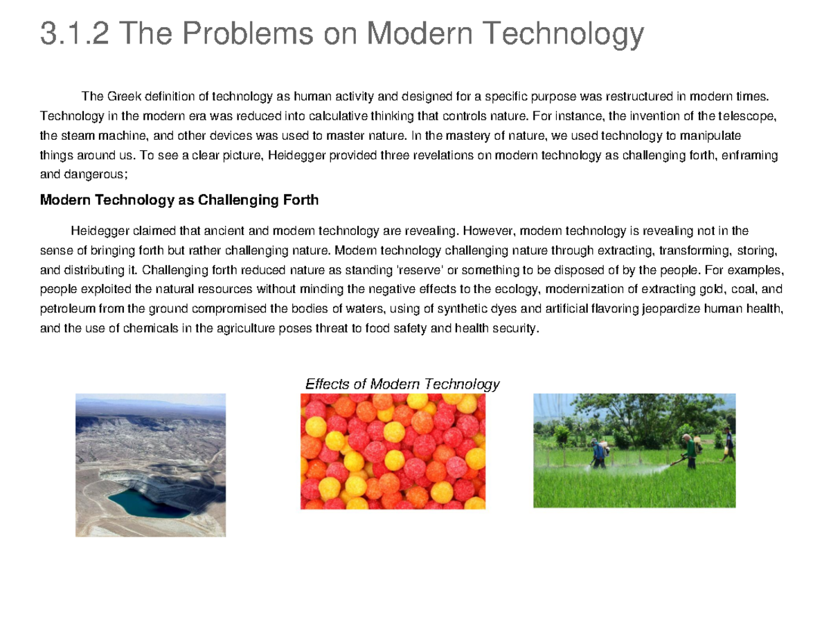 GEC 007-3.1.2 The Problems on Modern Technology - Science, Technology ...
