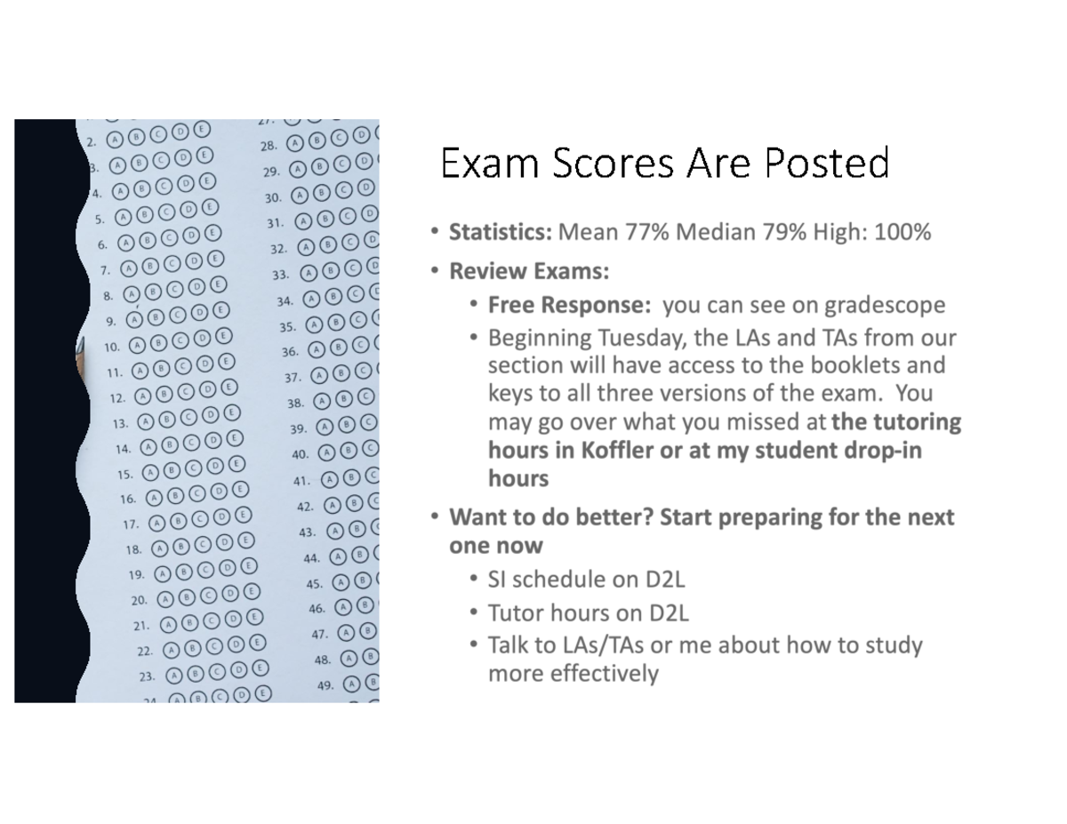 Tuesday, Feb 6th DNA inclass - Exam Scores Are Posted Applying: A ...