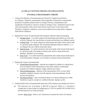 Chapter 1 tutorial 1(ACC 301) - Auditing & Assurance Services - Studocu