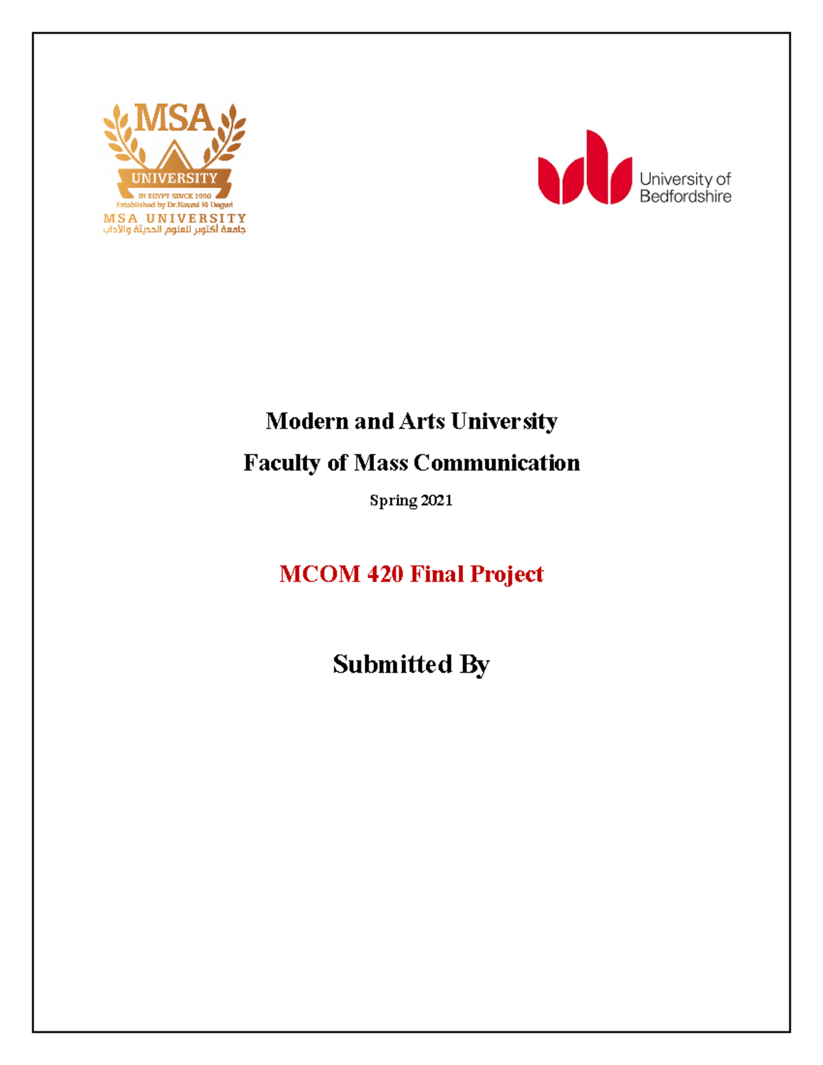 Final Project smaple 420 phase phase docx - Modern and Arts University ...