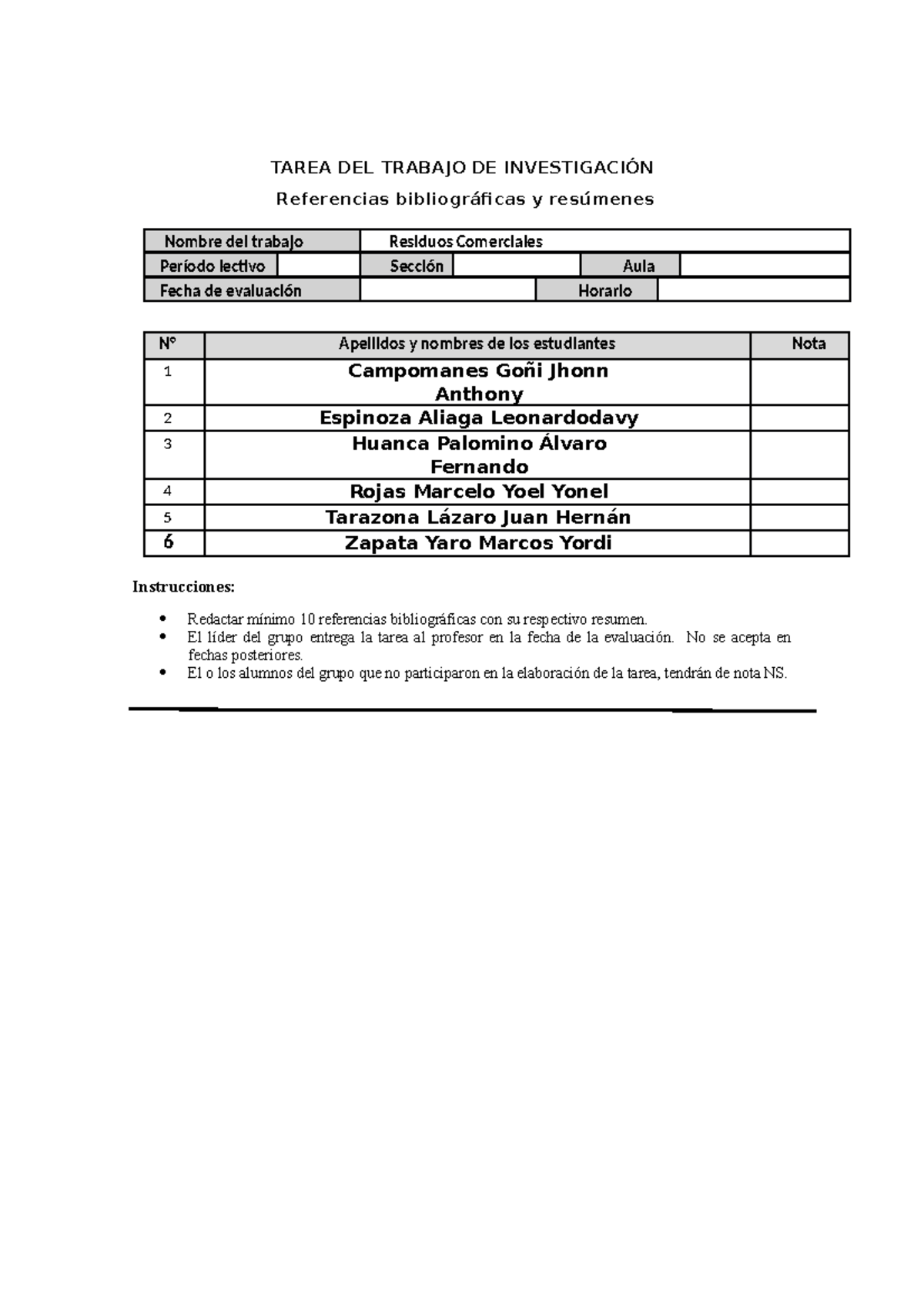 Fichas de Resumen terminado Grupo 10 - TAREA DEL TRABAJO DE ...