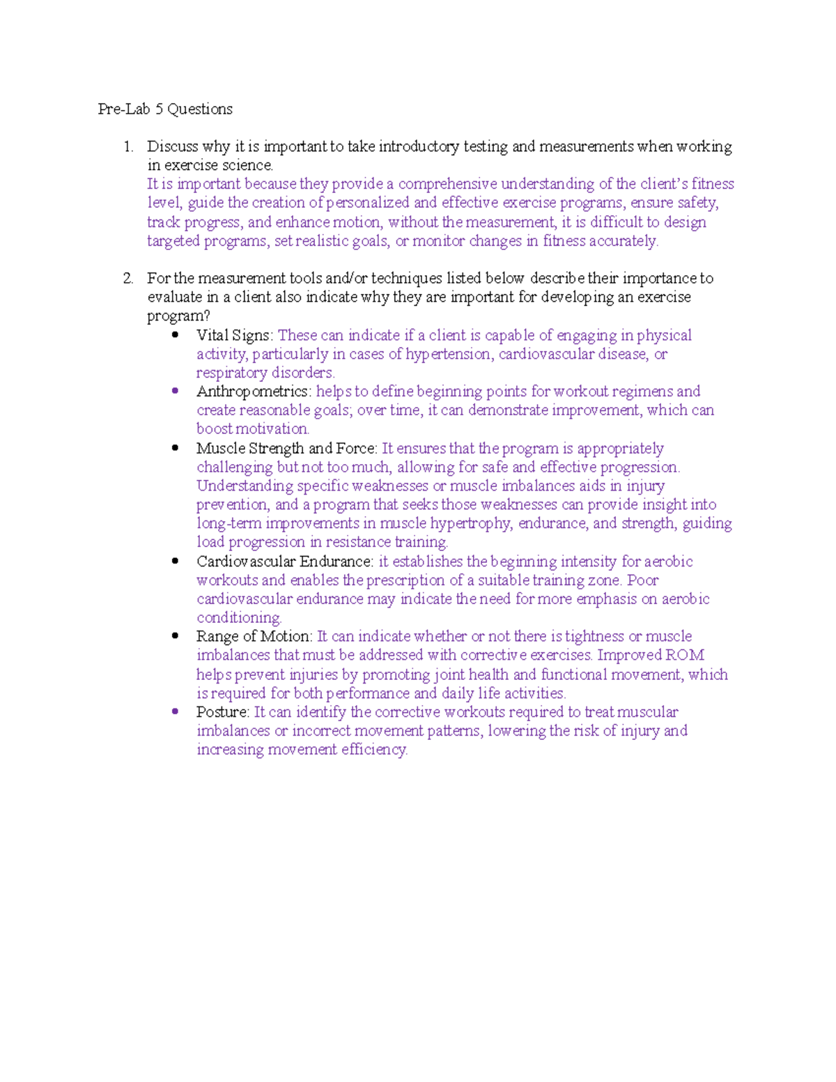Pre-Lab 5 - Questions that you answer before lab. - Pre-Lab 5 Questions ...