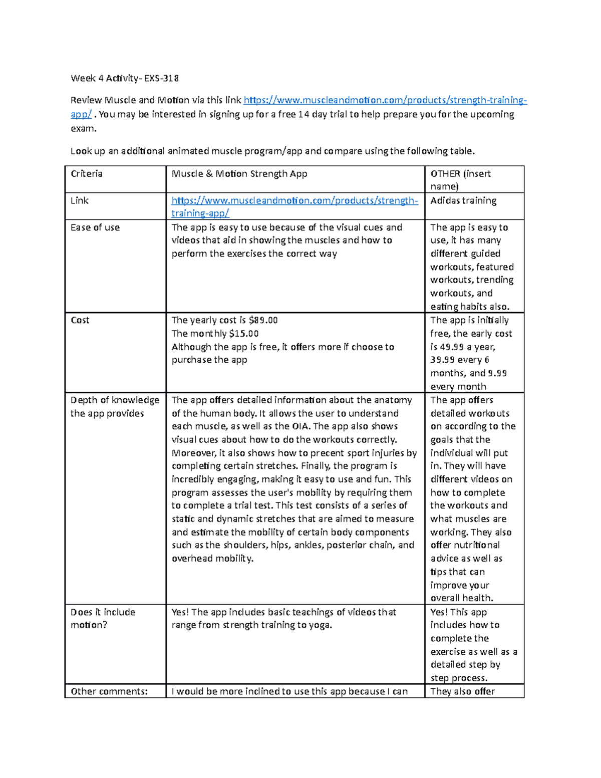 Week 4 Activity - Week 4 Activity- EXS- Review Muscle and Motion via ...