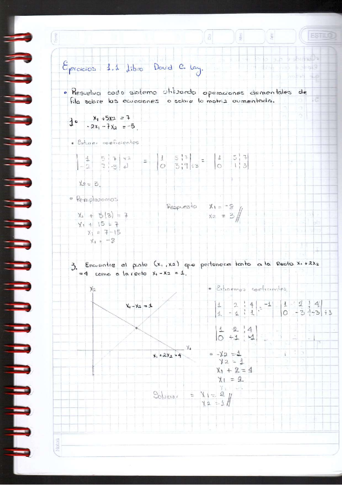Cap1 david c lay ejercicios - Matemáticas - Studocu