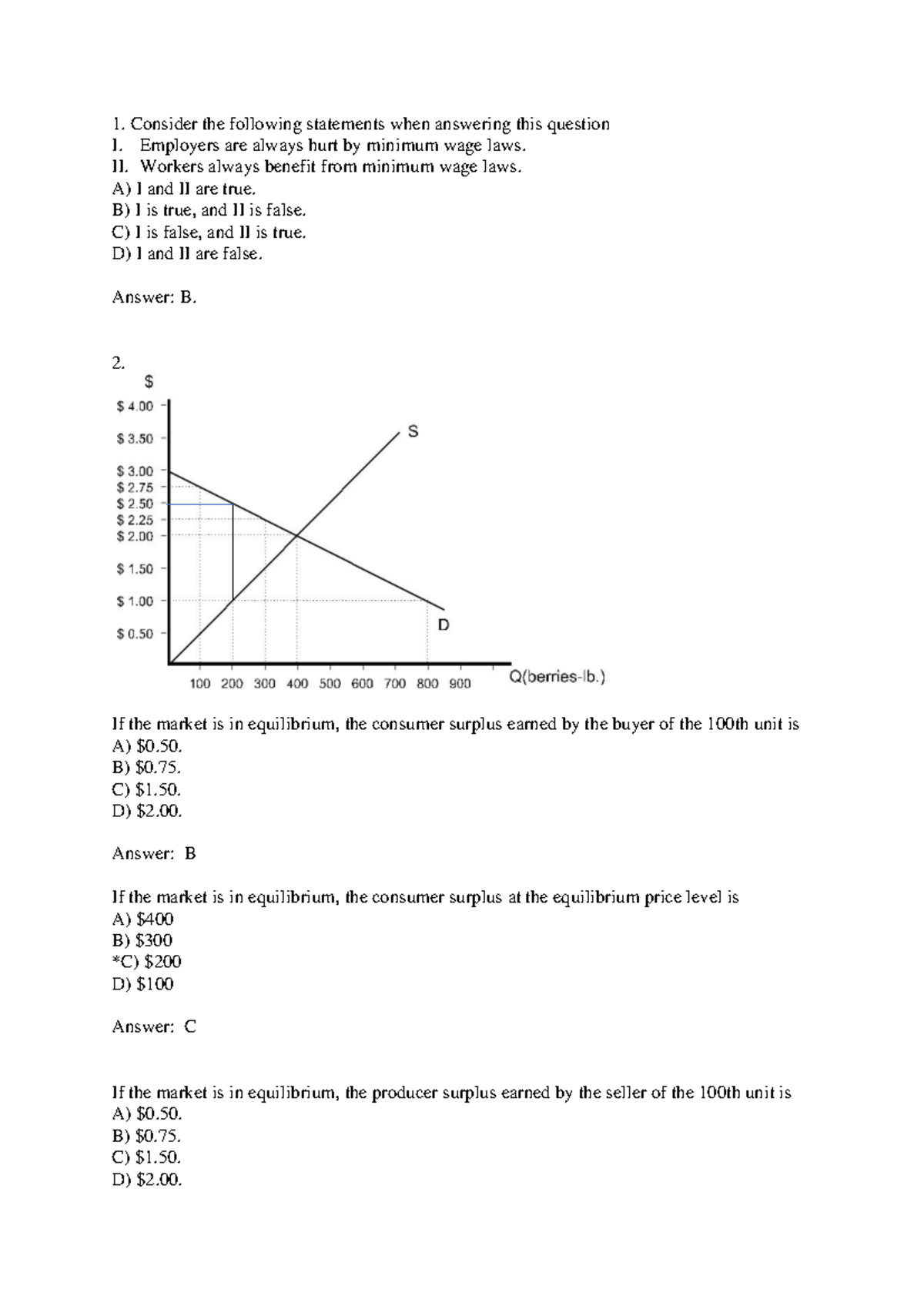 Tutorial worksheet Week 7 answers - Consider the following statements when answering this ...