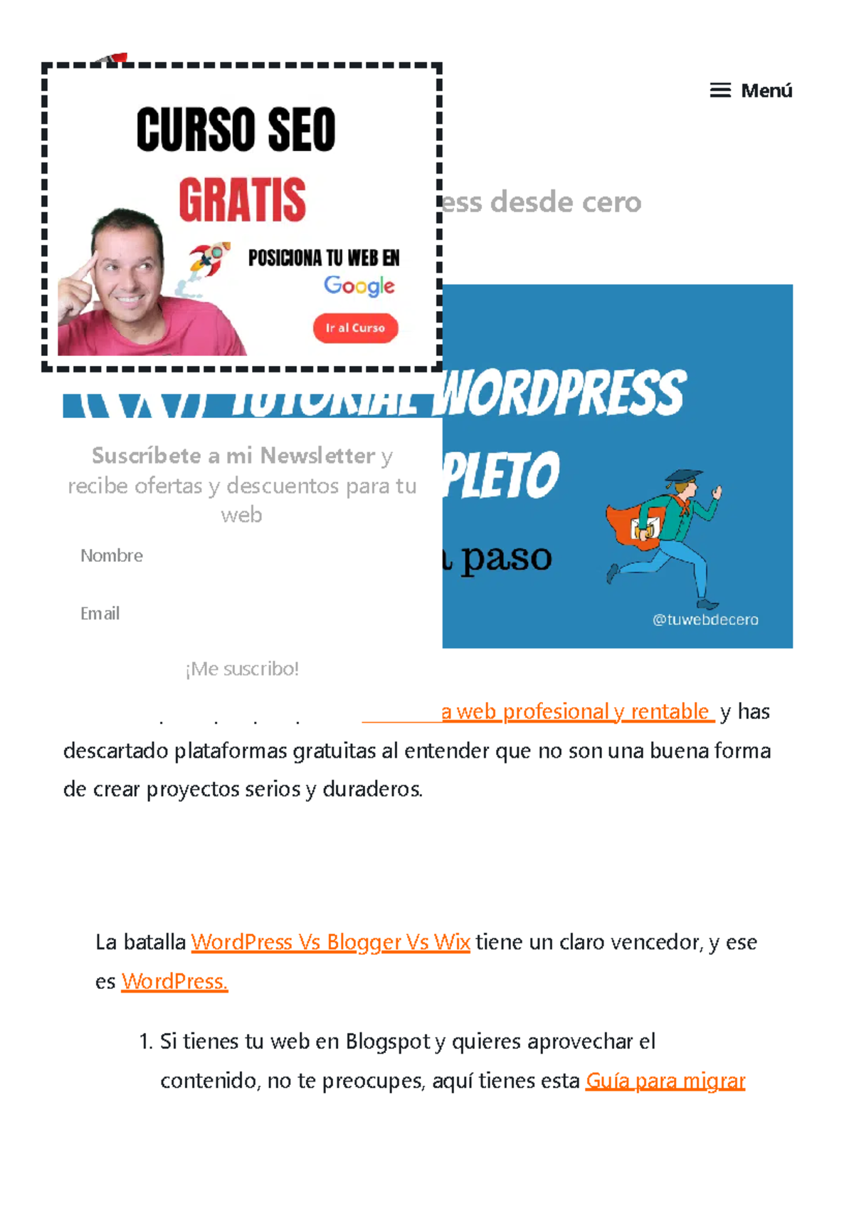 Wordpress tutorial avanzando - Tutorial WordPress desde cero Si estás aquí es porque quieres ...