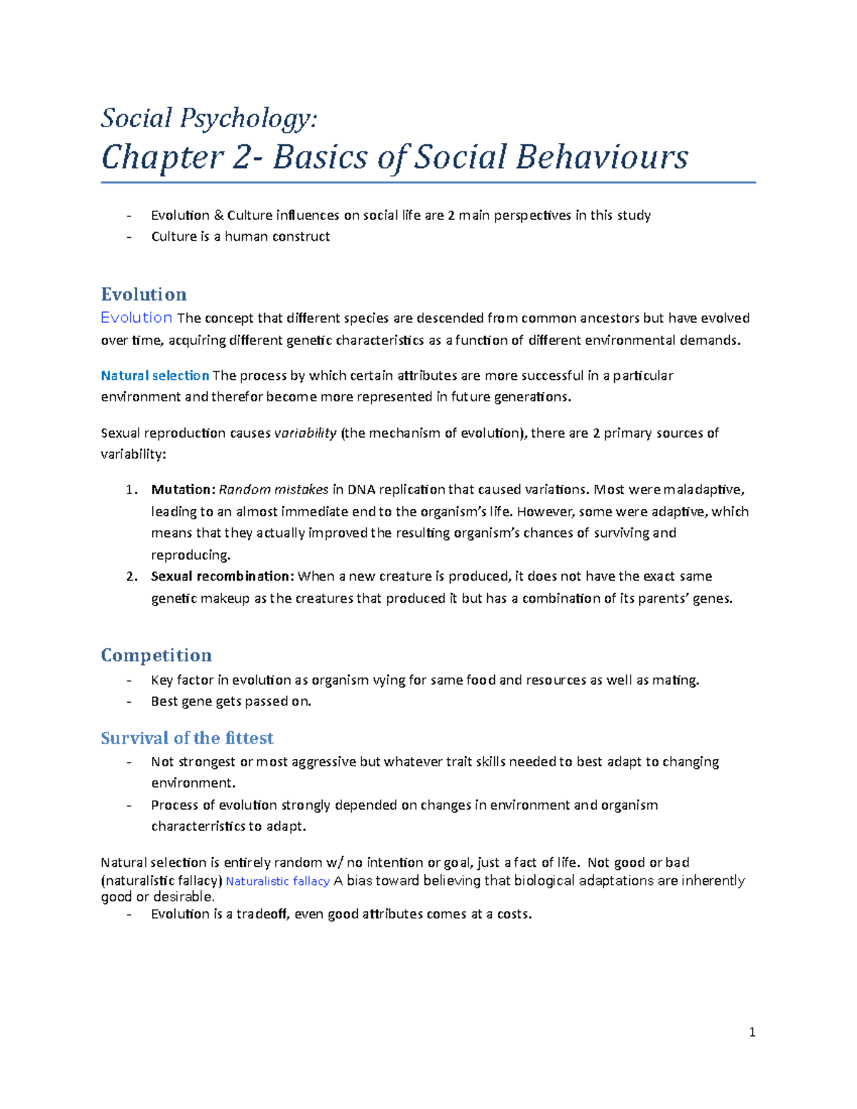 Social Psychology - chapter 2 notes - Social Psychology: Chapter 2 ...