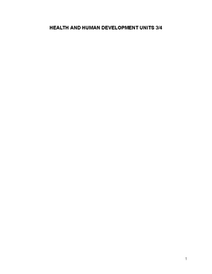 HHD exam revision notes - Human Health Development Unit 3& Chapter 1 ...