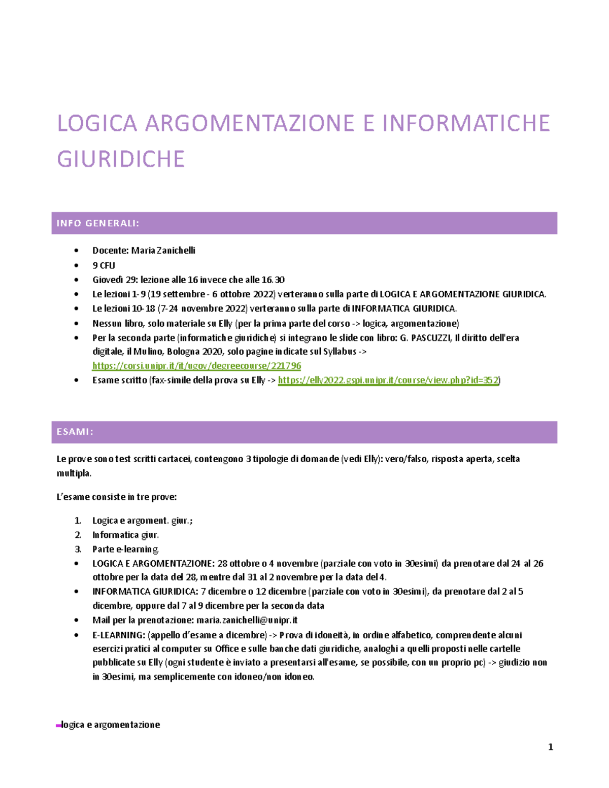 Logica argomentazione e informatica giuridiche - LOGICA ARGOMENTAZIONE ...
