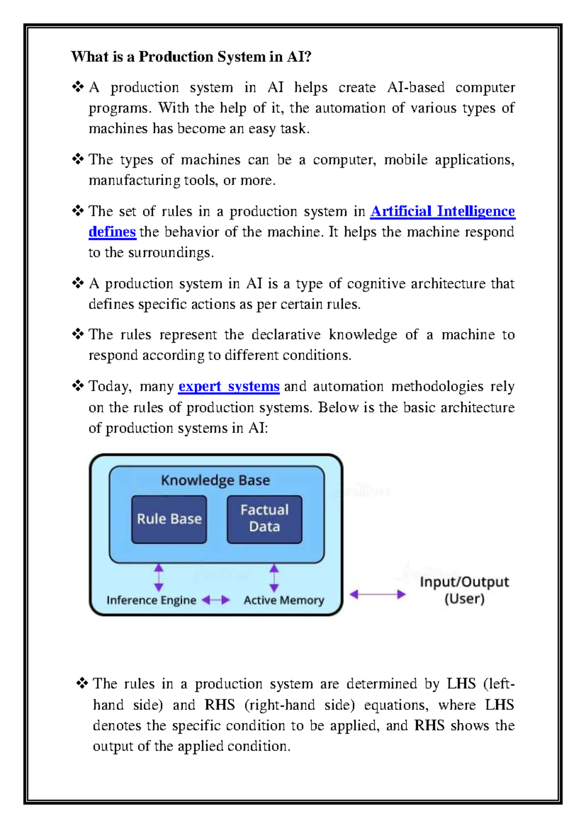 UNIT II Production System AND ITS Characteristics-HILL Climbing Topics ...