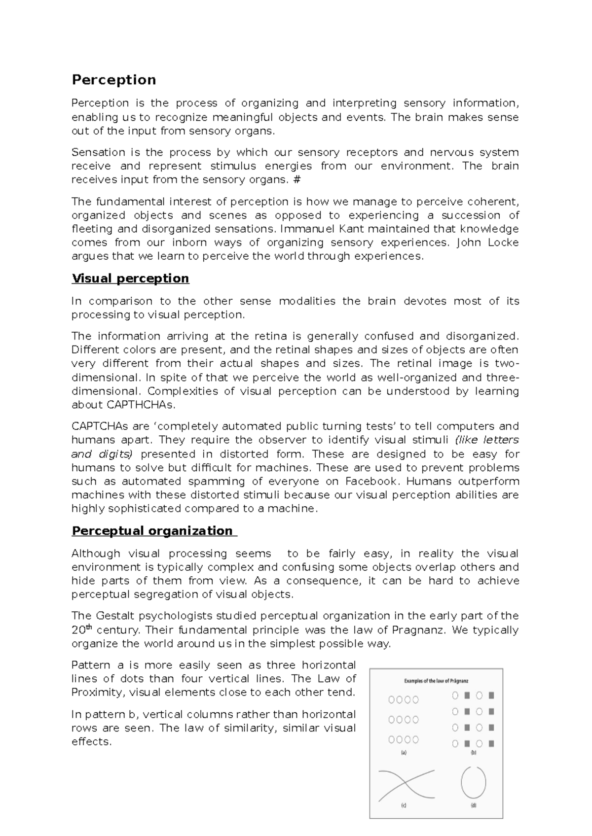 9. Perception - Perception Perception is the process of organizing and ...