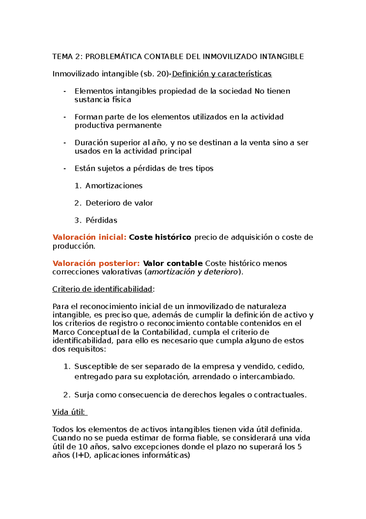 TEMA 2 Contabilidad, apuntes - TEMA 2: PROBLEMÁTICA CONTABLE DEL ...