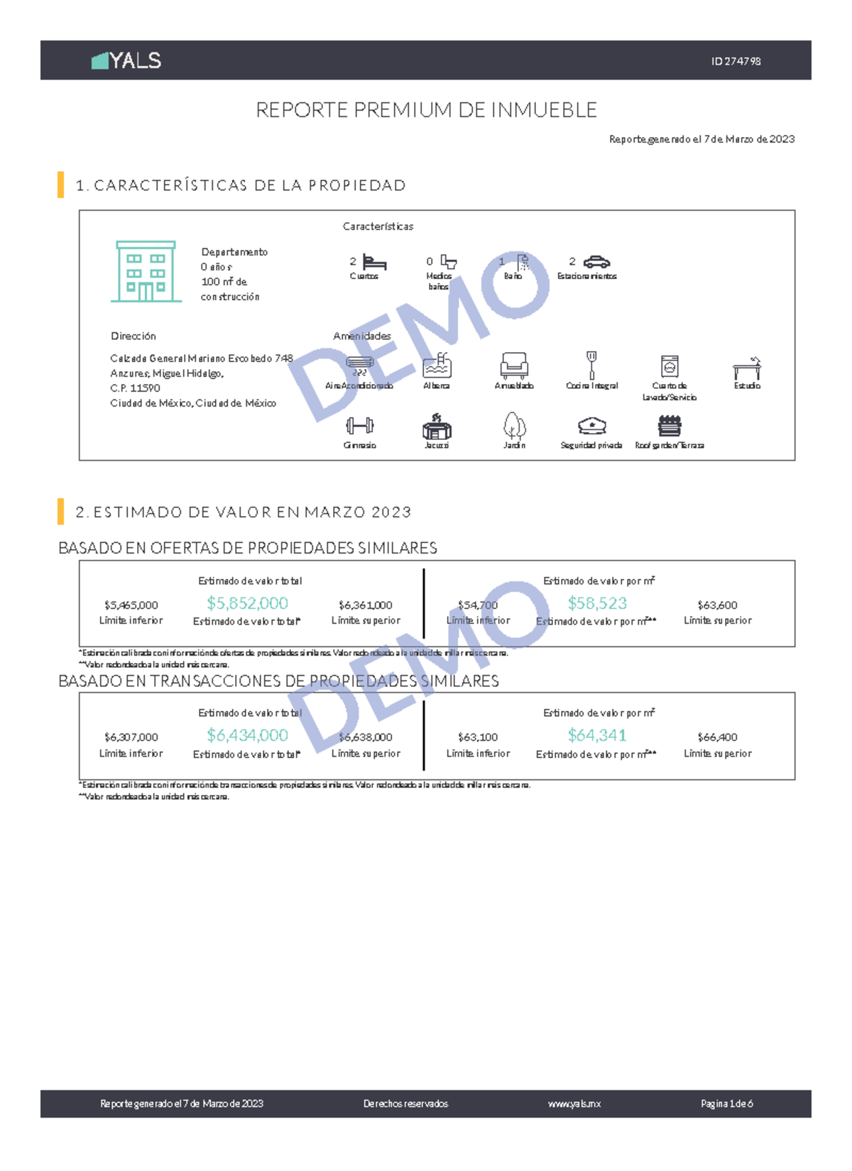 Reporte demo - Mhyj yyyy yyu - REPORTE PREMIUM DE INMUEBLE Reporte ...