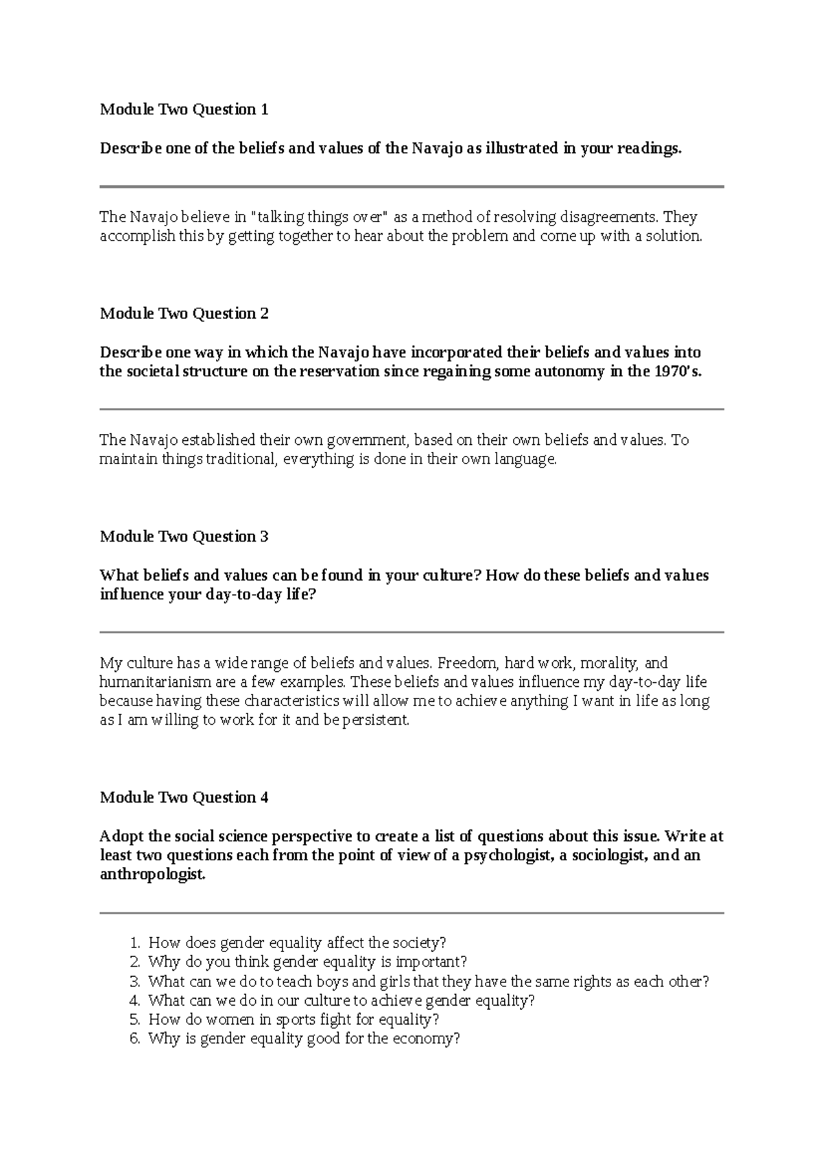 2-3 Module Two Short Responses - Module Two Question 1 Describe one of ...