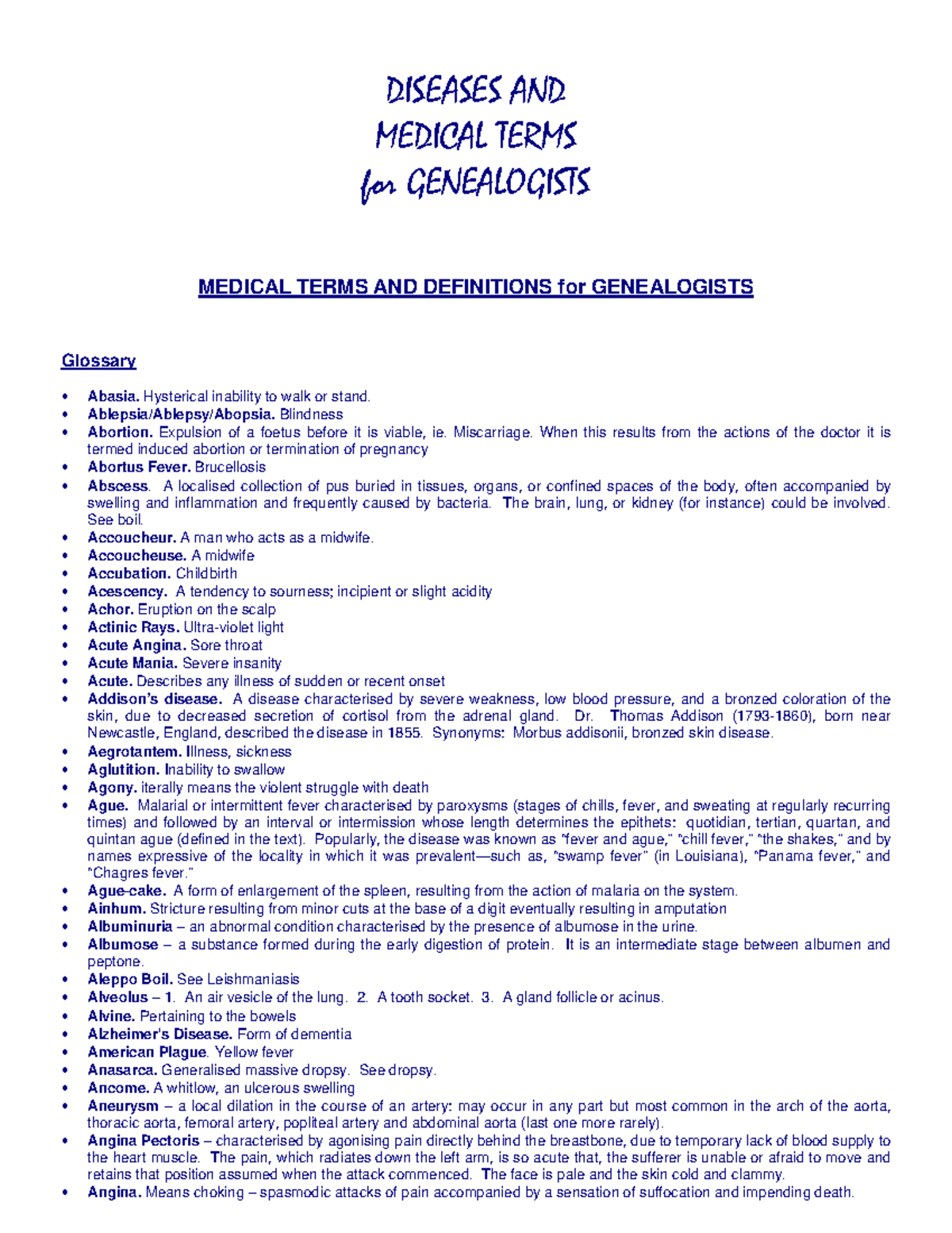 Medical Terms - MEDICAL TERMS AND DEFINITIONS for - Studocu