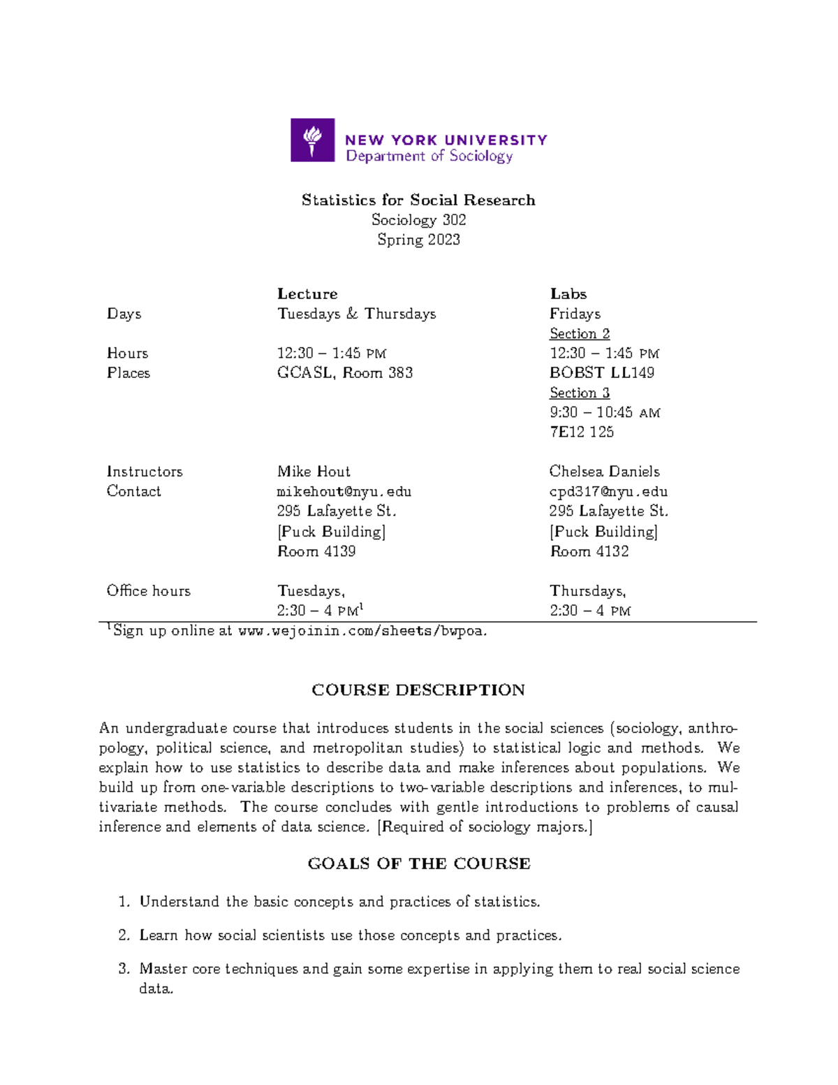 Soc 302 Syllabus - Copy - An undergraduate course that introduces ...