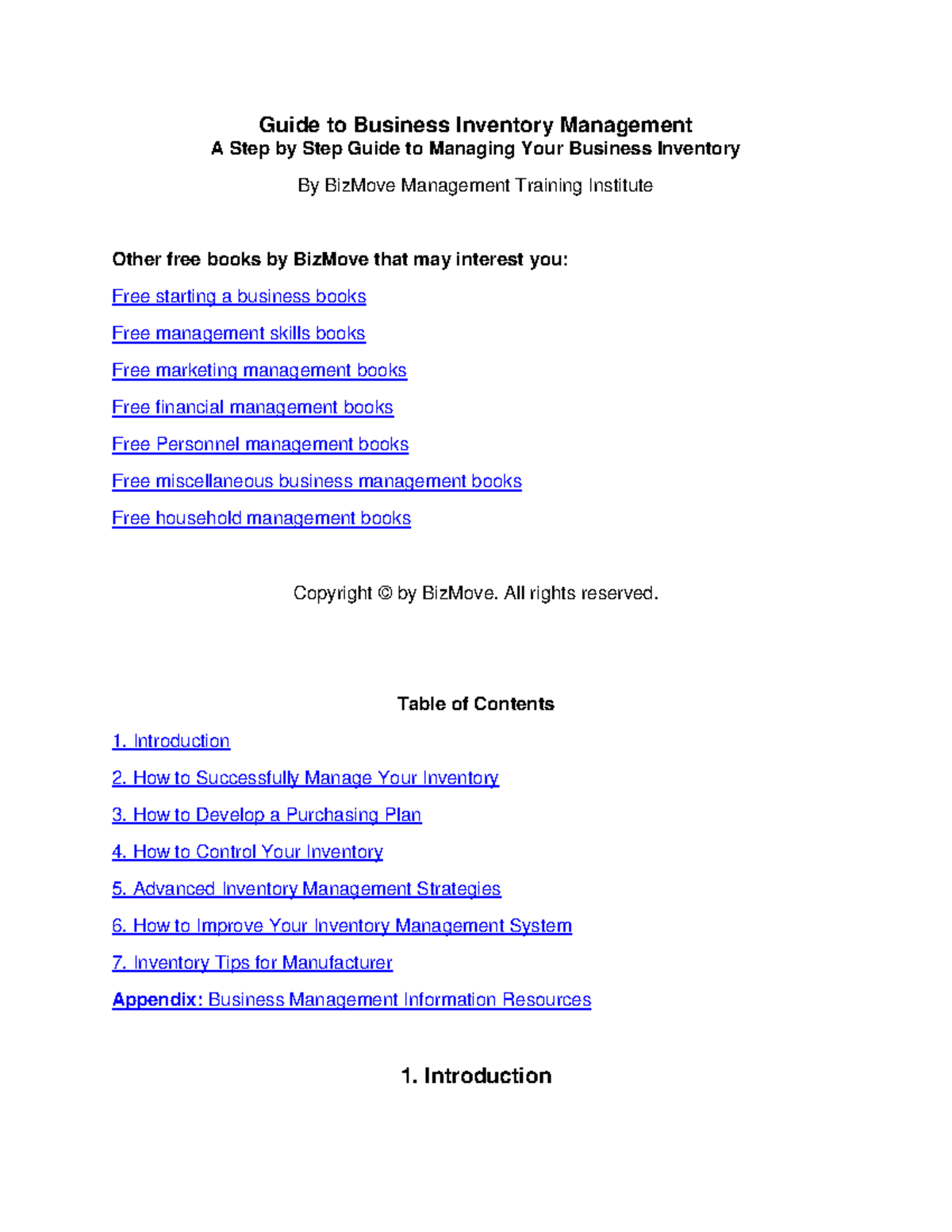 Guide to business inventory management - Guide to Business Inventory ...