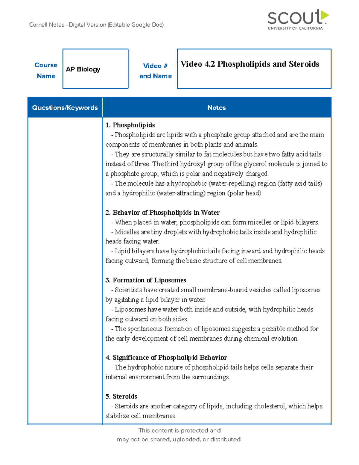 4 - I love o - Cornell Notes - Digital Version (Editable Google Doc ...