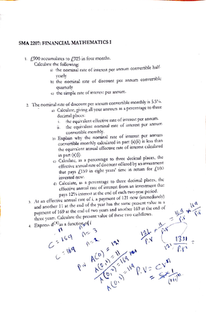 Calculus 1 EXAM - This is a past paper for students doing Mathematics ...