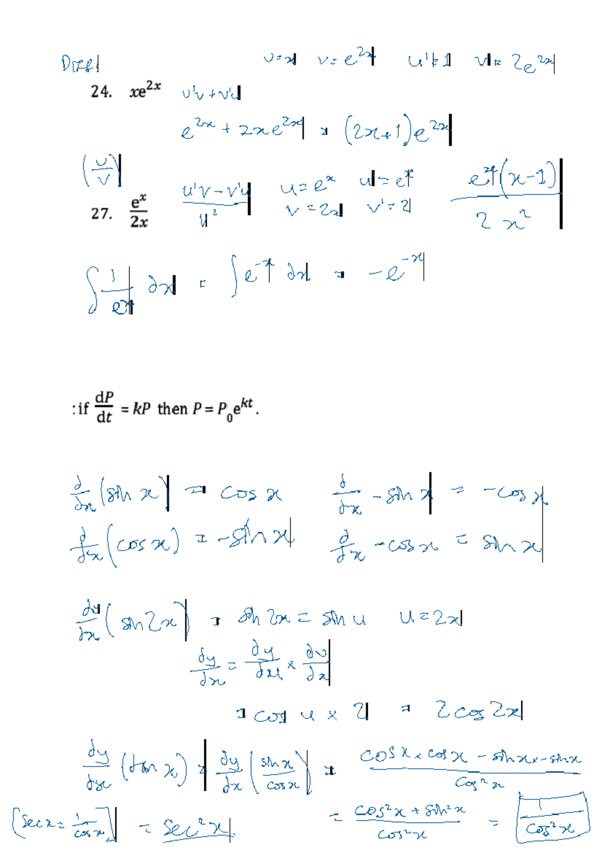 Trigonometric Calculus Questions - MATH1721 - Studocu