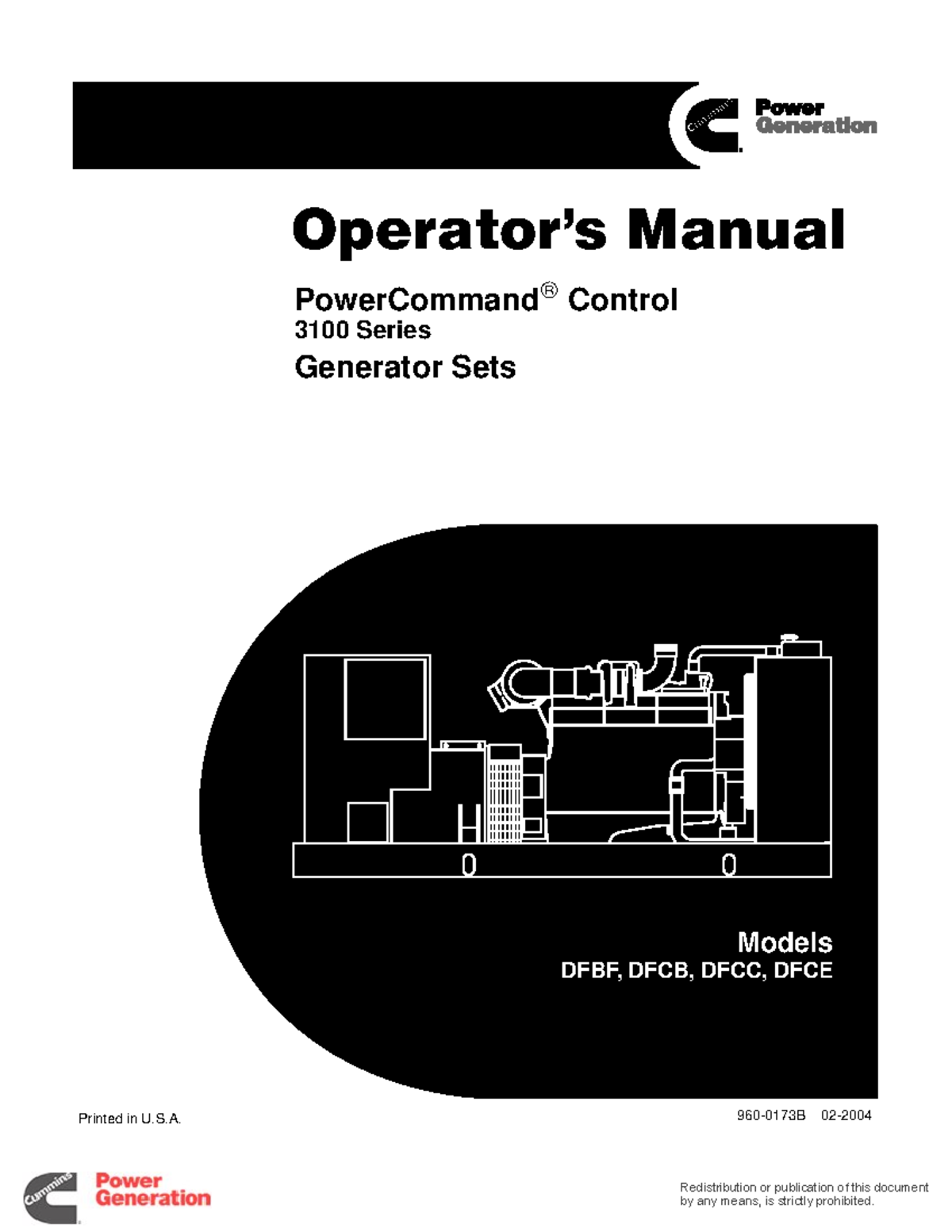 Cummins DFCC operators manual PCC3100 controller - PowerCommand Control ...