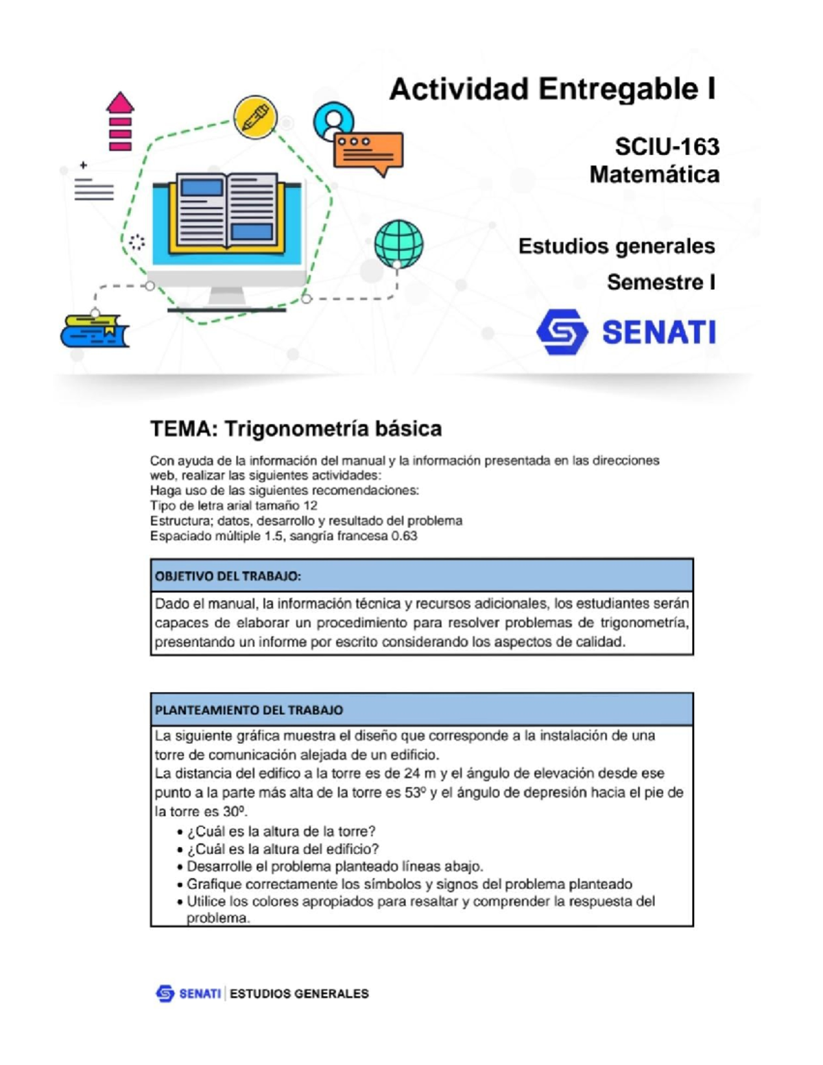 Matematica básica - matematica - CALCULAR LA ALTURA DE LA TORRE (H) H ...