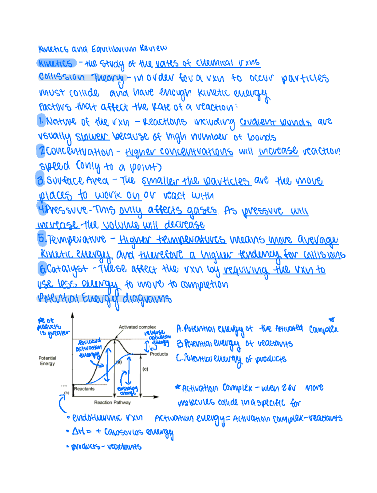 Regents Chem Kinetics + Equilibrium Review - Kinetics and ...