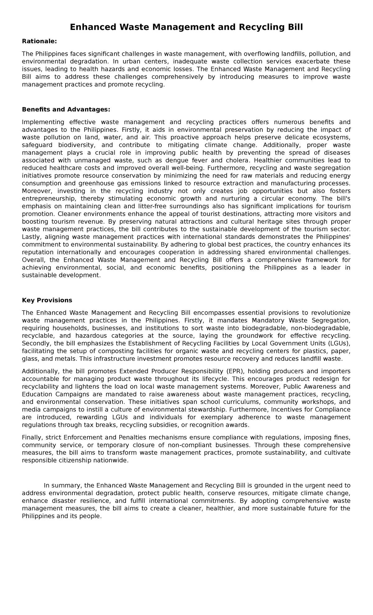 Enhanced Waste Management and Recycling Bill - Enhanced Waste ...