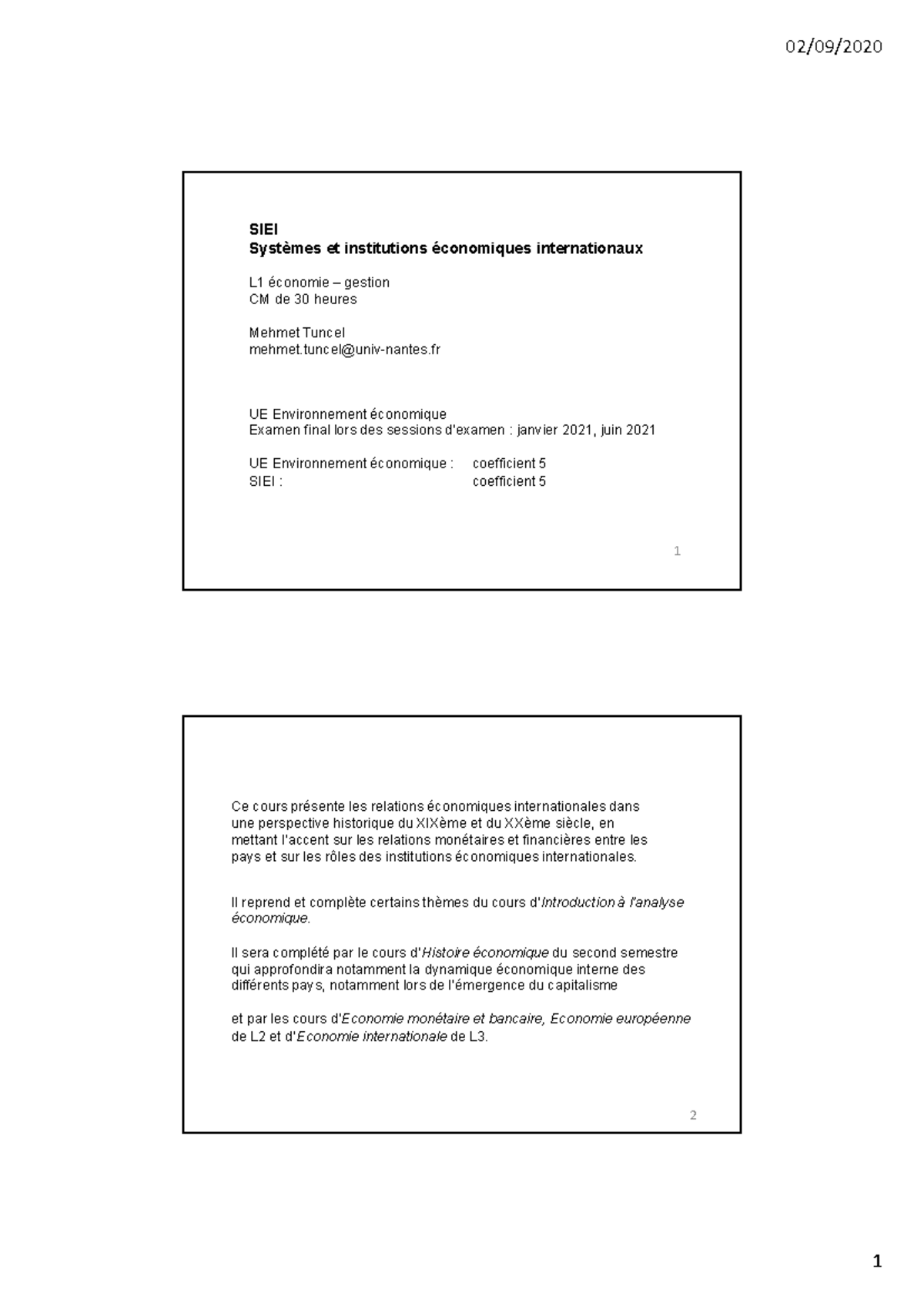 Chapitre I (1-32) - L1 économi gestion - Warning: TT: undefined function: 32 SIEI Systèmes et ...