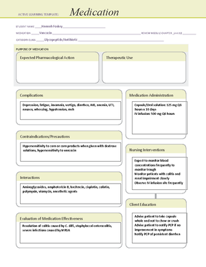 Diflucan drug card - STUDENT NAME Hannah Foskey ...
