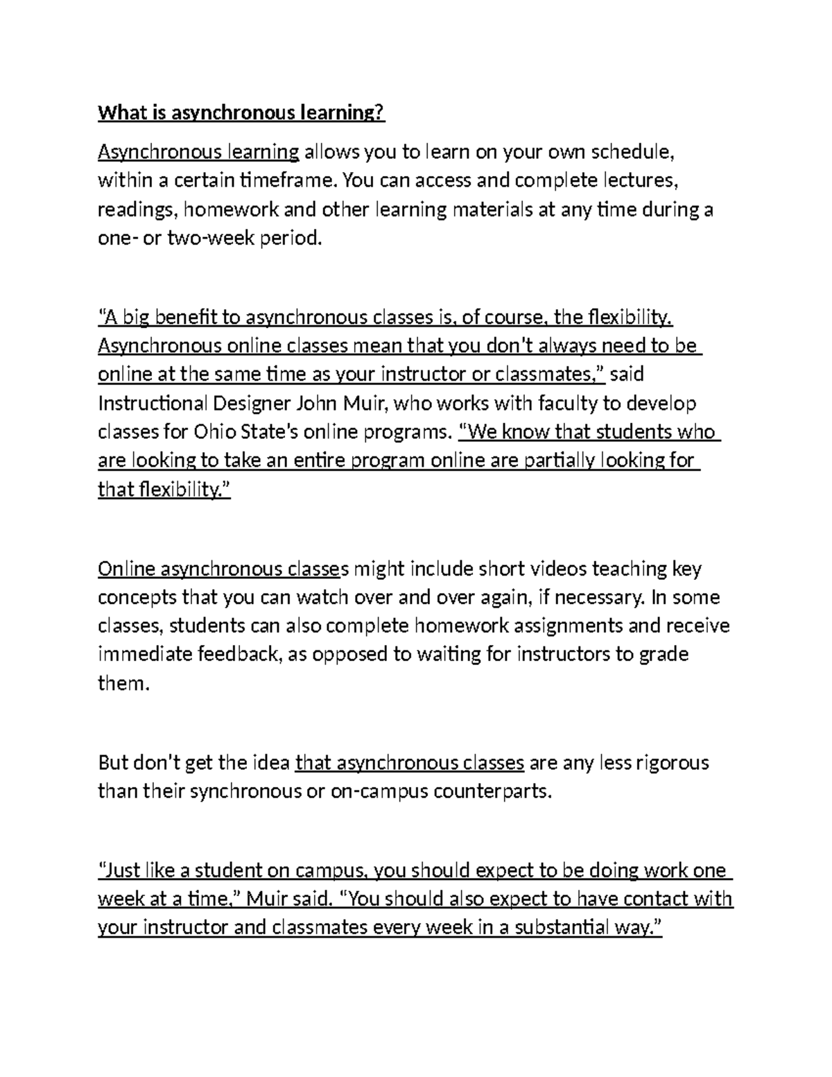 What is asynchronous learning - What is asynchronous learning ...