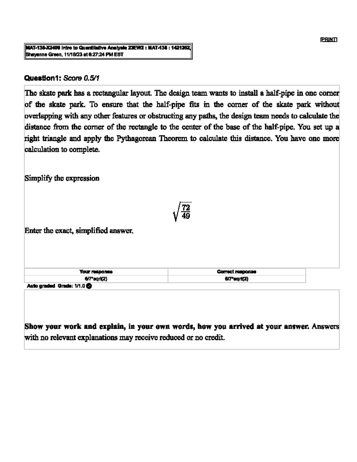 Mat-136 4-3 projectone - MAT136 - Studocu