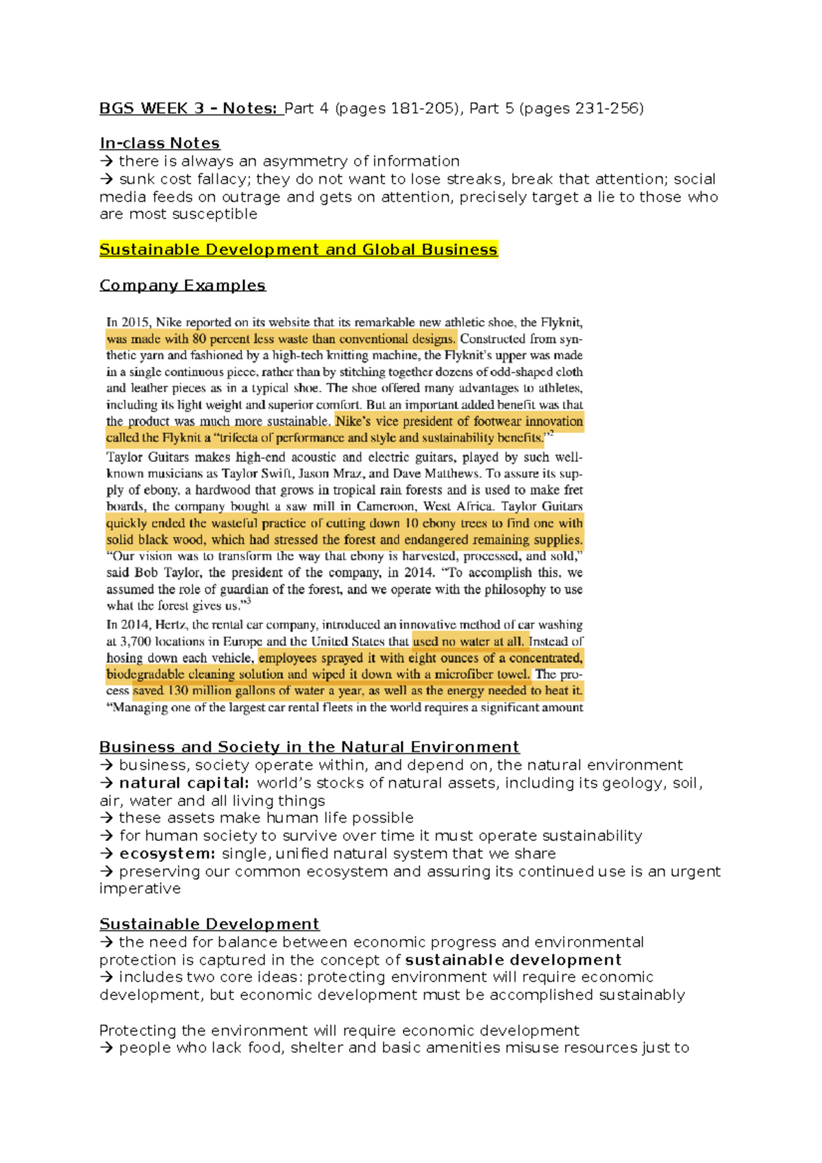 BGS WEEK 3 - N/A - BGS WEEK 3 – Notes: Part 4 (pages 181-205), Part 5 ...