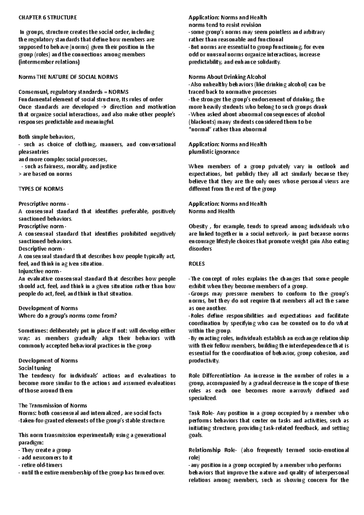 Chapter 6 Structure - group dynamics psychology - CHAPTER 6 STRUCTURE ...
