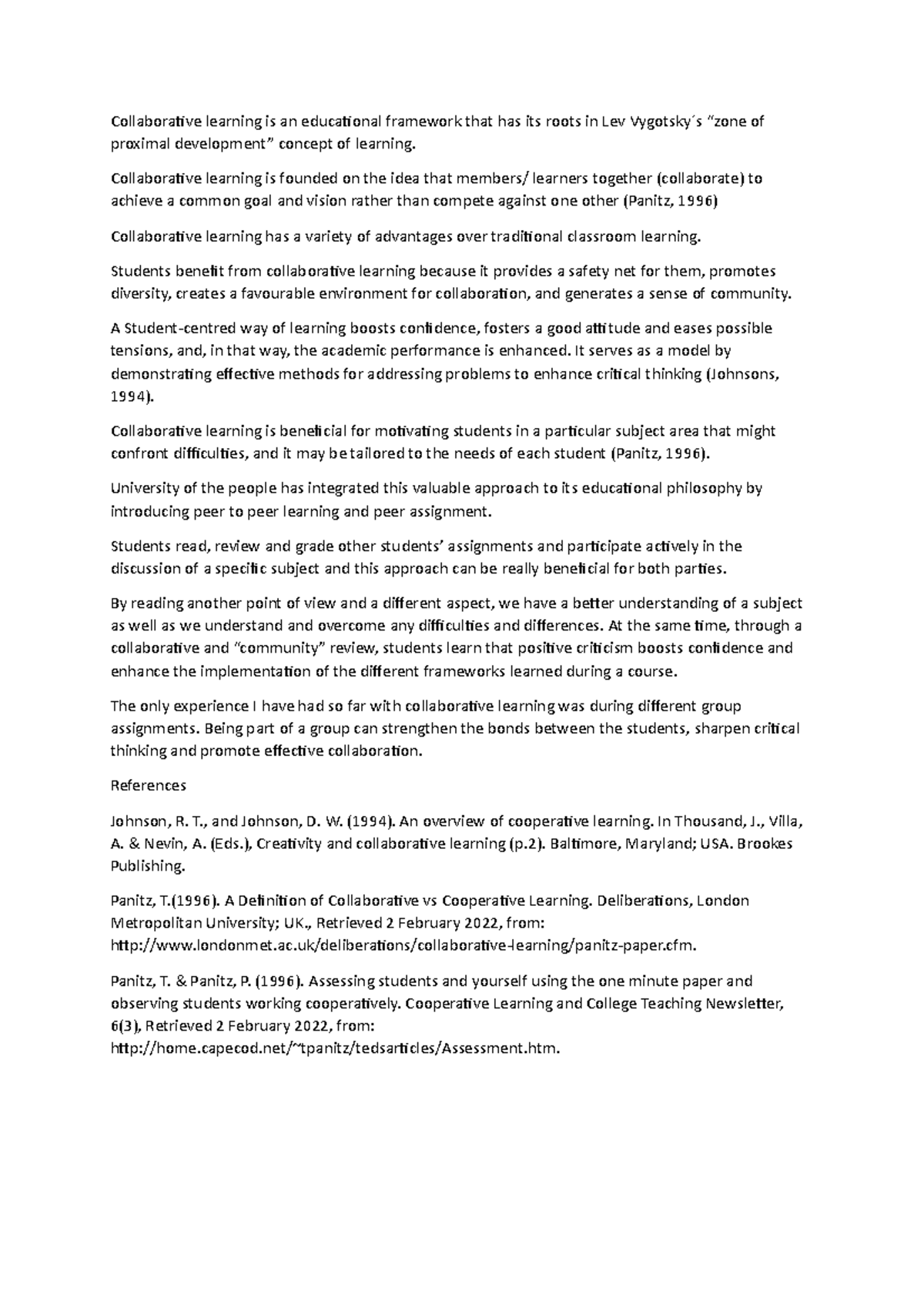 Collabotative learning an insight of how the collaboration among ...