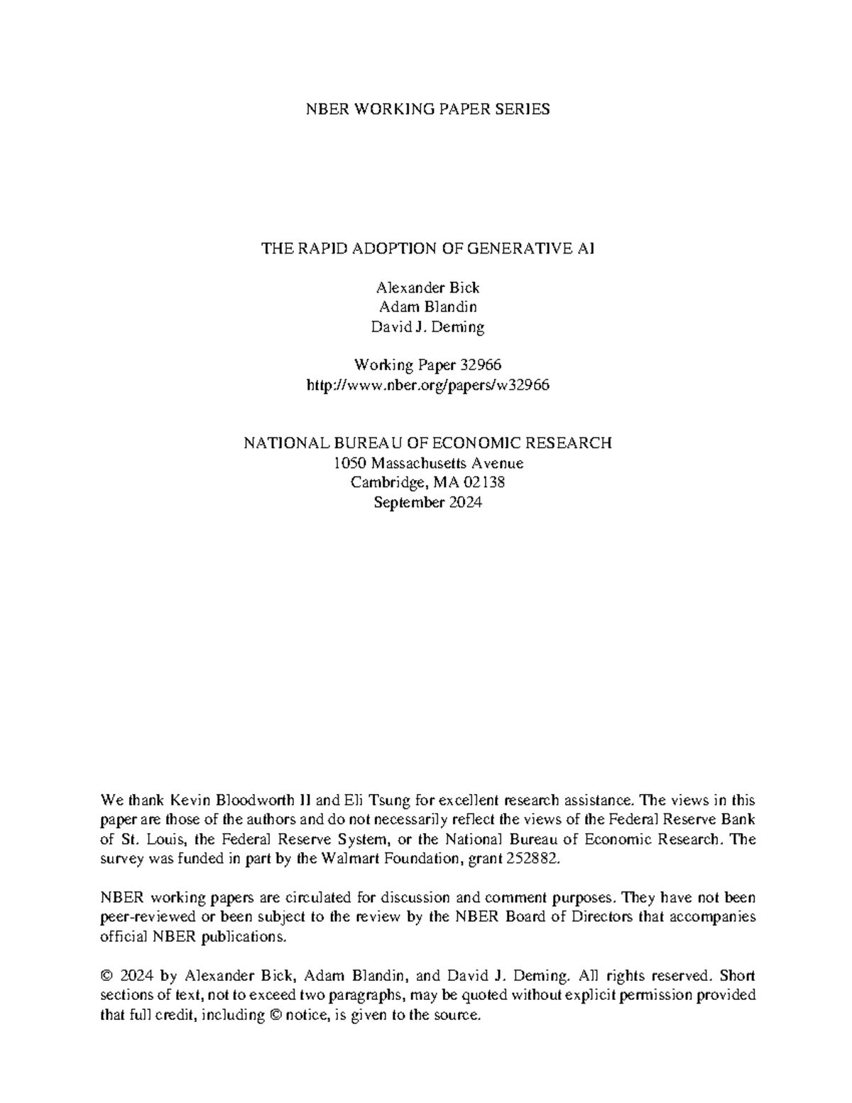 W32966 - test - NBER WORKING PAPER SERIES THE RAPID ADOPTION OF ...