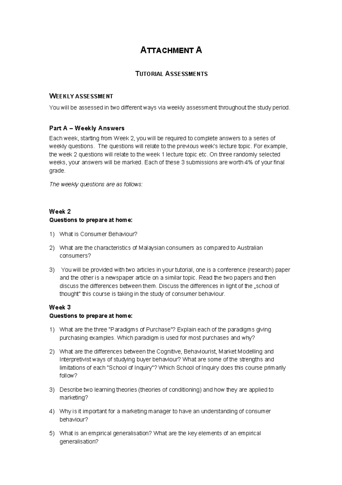 Mark 1008 Tutorial Assessment Taylor S Sp2 2013 - ATTACHMENT A TUTORIAL ...