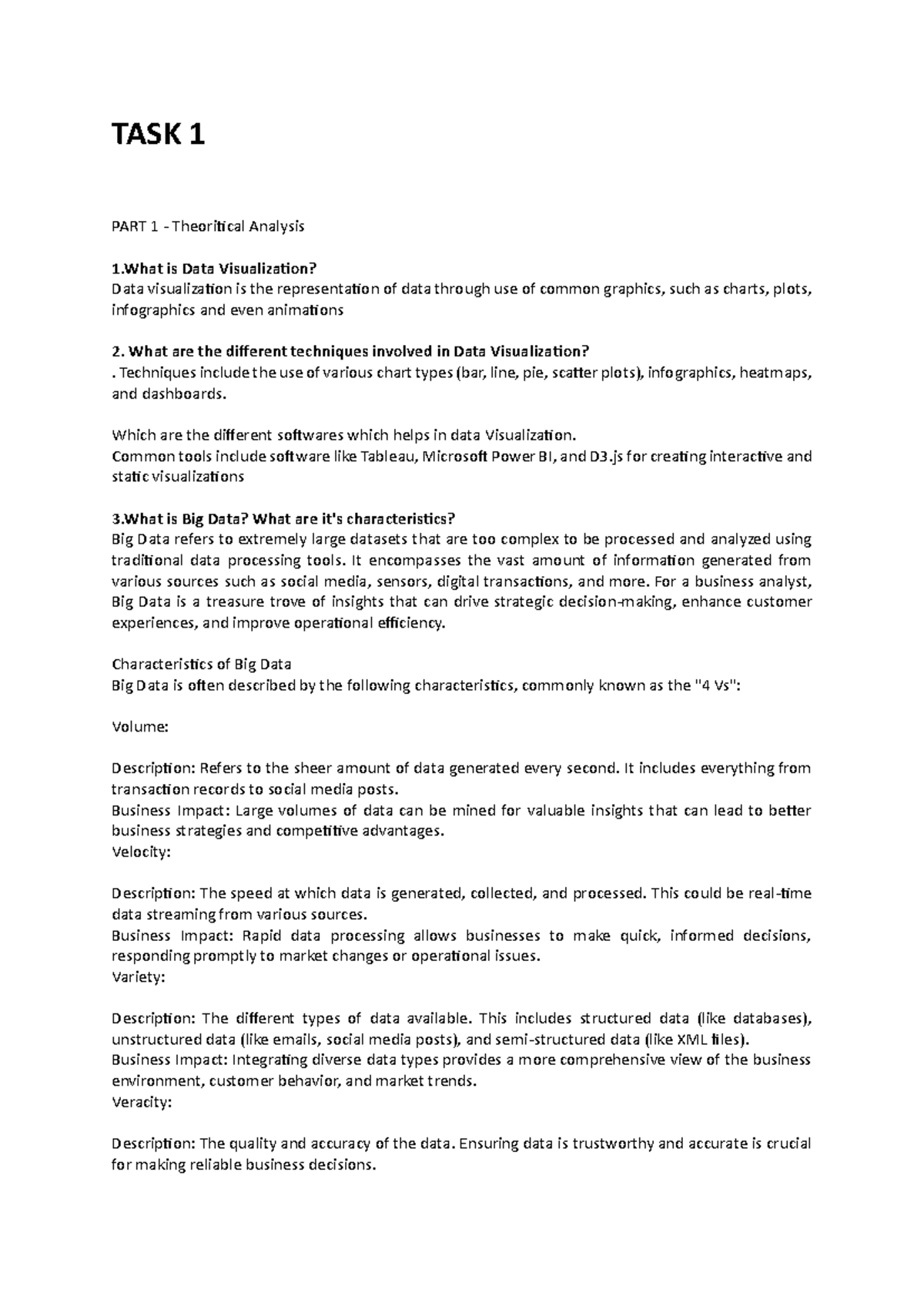Task 1 outlook Adeeba - ..... - TASK 1 PART 1 - Theoritical Analysis 1 is Data Visualization ...