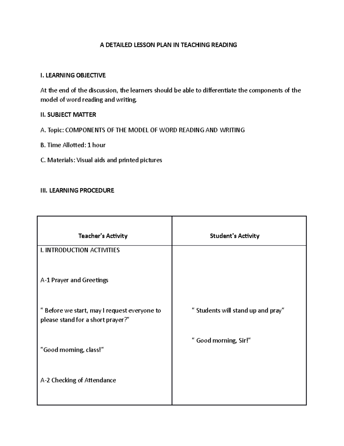 Agner- Lesson-PLAN - Educational Purposes - A DETAILED LESSON PLAN IN ...