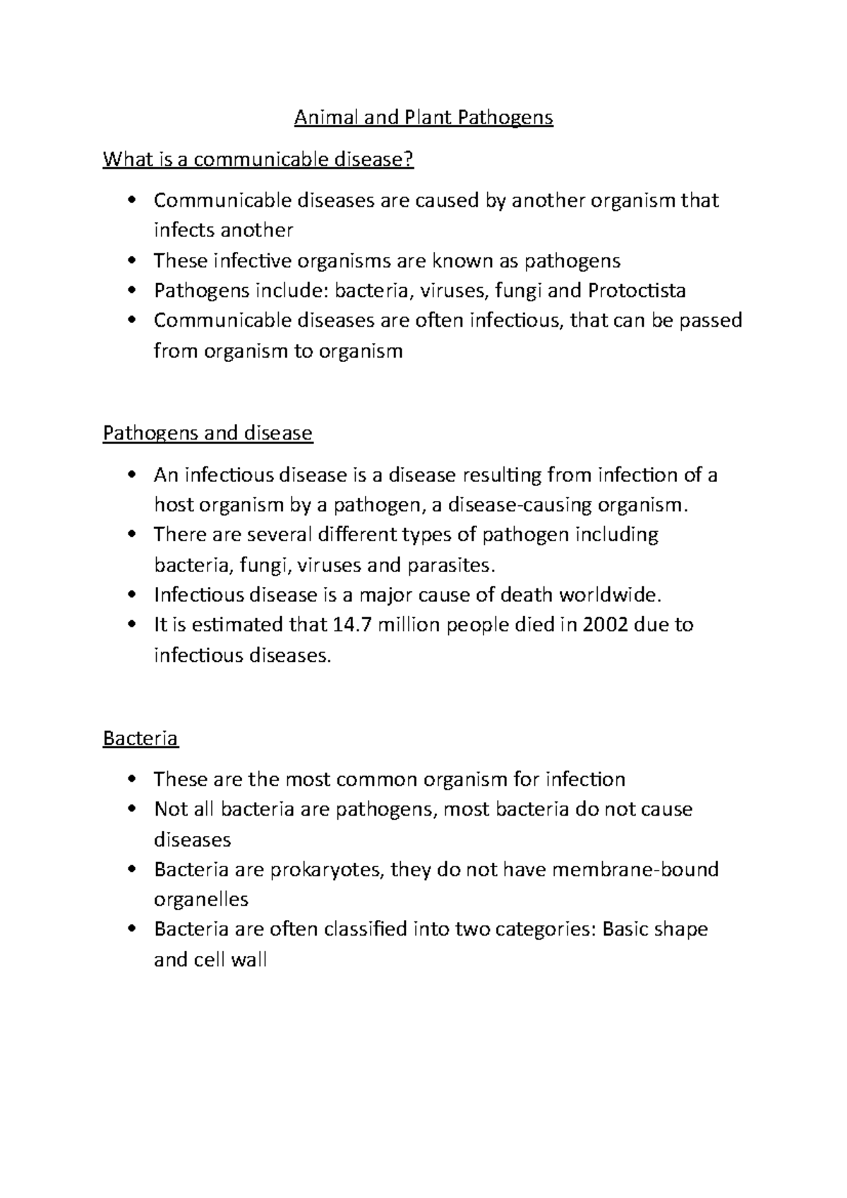Animal and Plant Pathogens 1 - Animal and Plant Pathogens What is a ...