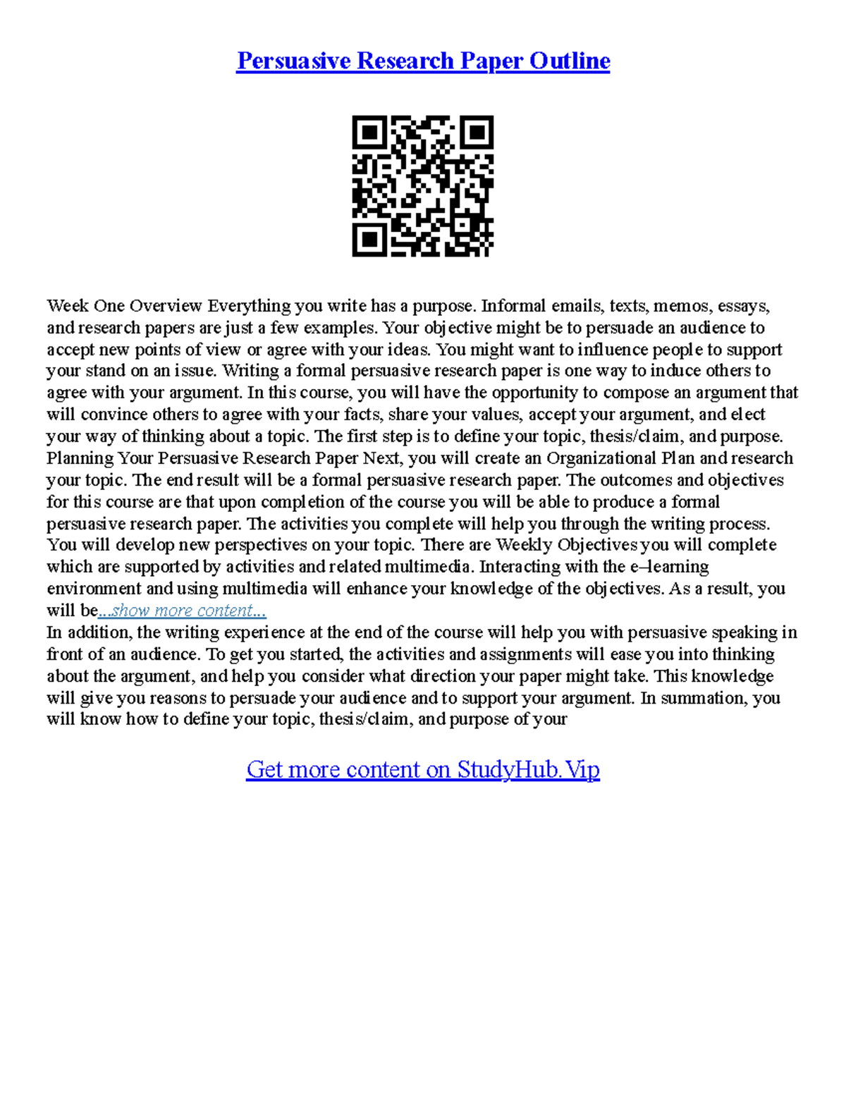 Steps To Write A Persuasive Essay - Persuasive Research Paper Outline ...