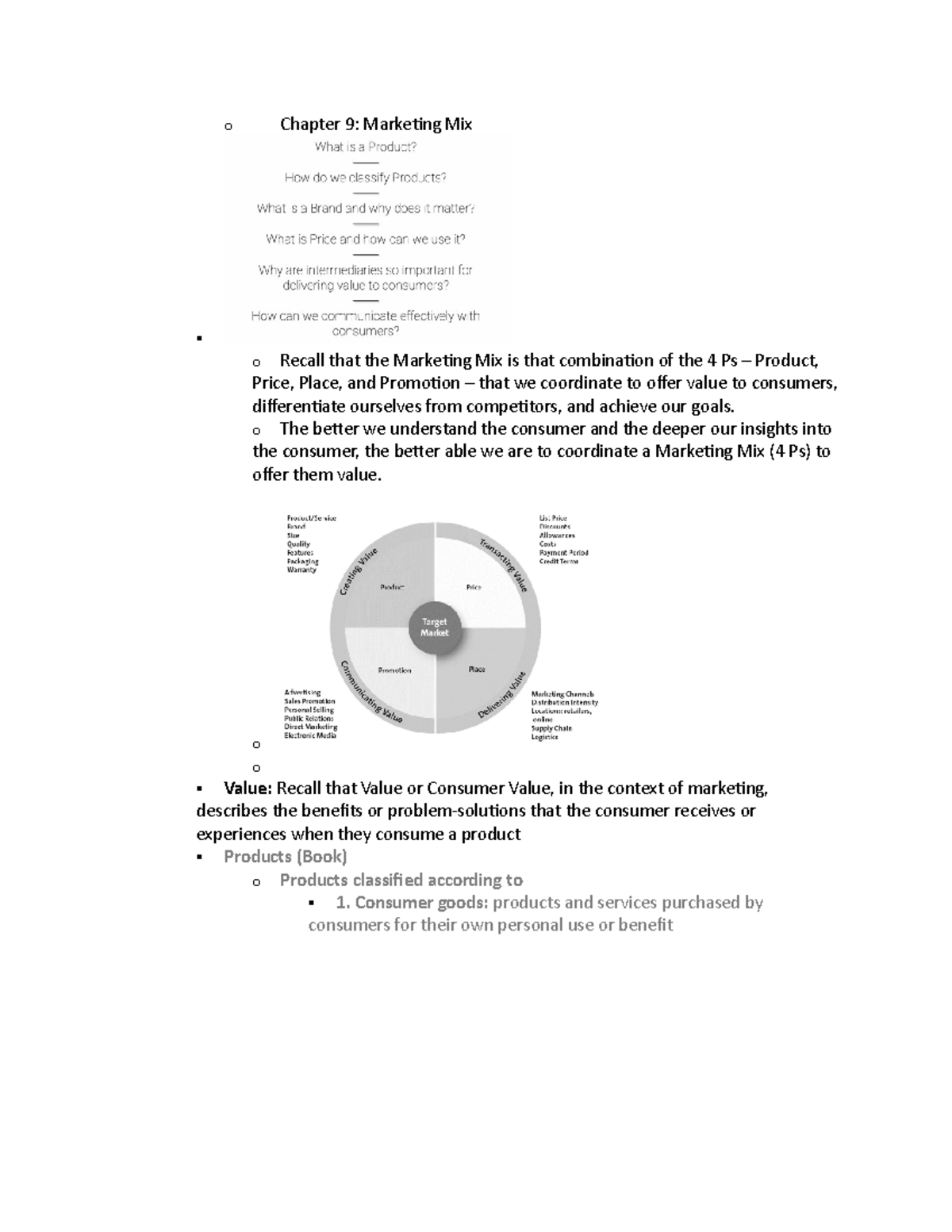 Mos1021 Lecture 9 Mos 1021 O Chapter 9 Marketing Mix O Recall That