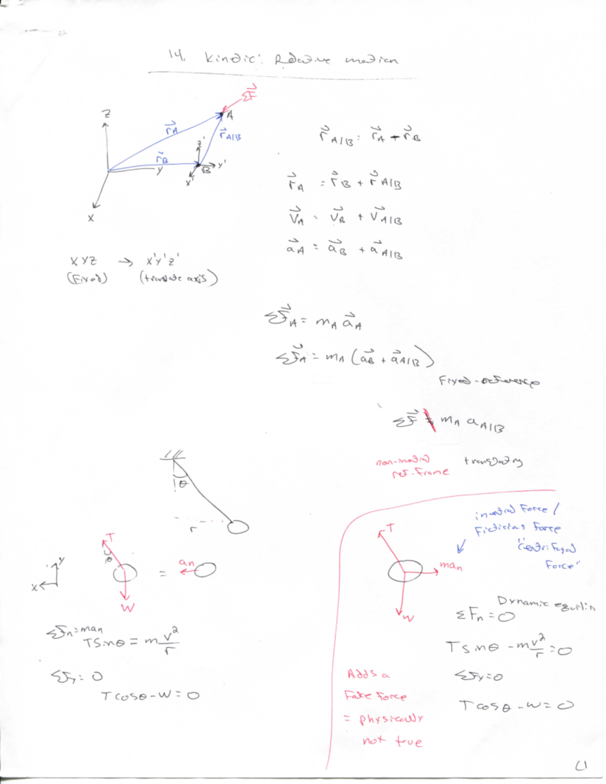 14. Relative Motion - Lecture Note - ENGR230 - Studocu